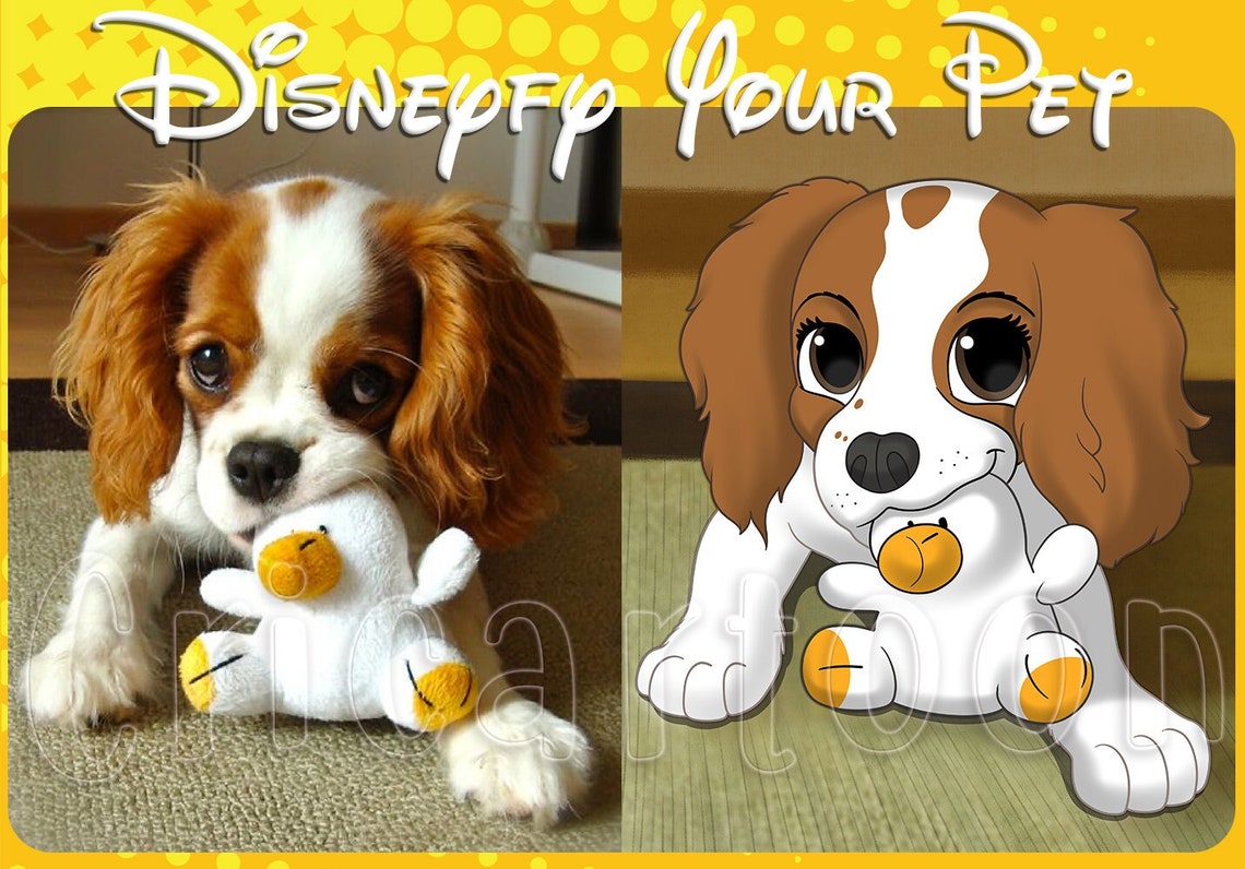 CUSTOM Disney Pet Disney Pet Portrait Pet Cartoon From - Etsy