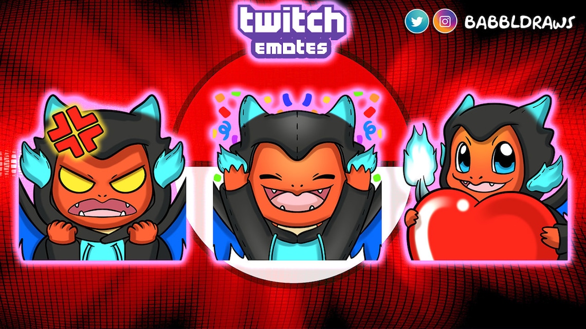Custom Pokémon Twitch Emotes Discord Custom Cute Emotes Emoji - Etsy