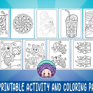 Mermaid Coloring & Activity Pages, 50 Printable Mermaid Coloring Pages ...