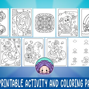Mermaid Coloring & Activity Pages, 50 Printable Mermaid Coloring Pages ...