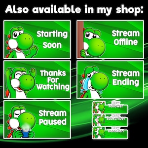Yoshi - 5 Twitch Sub/cheer Badges/bit Badges - Super Mario - Etsy
