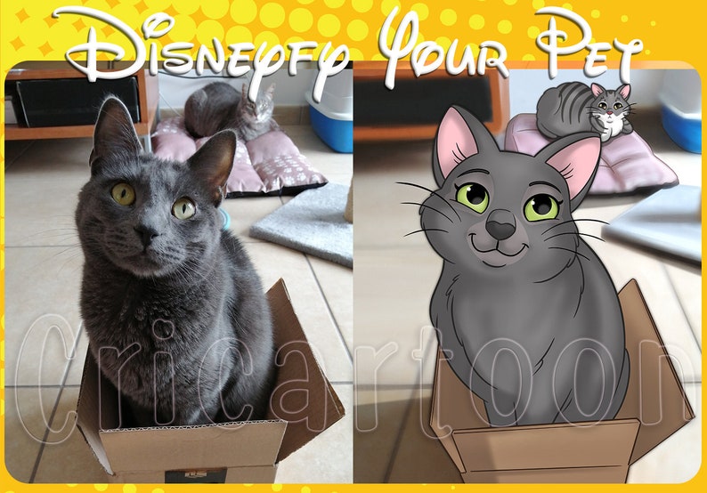 CUSTOM Disney Pet Disney Pet Portrait Pet Cartoon From - Etsy