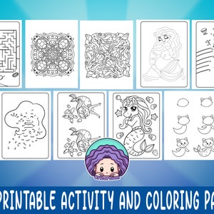 Mermaid Coloring & Activity Pages, 50 Printable Mermaid Coloring Pages ...