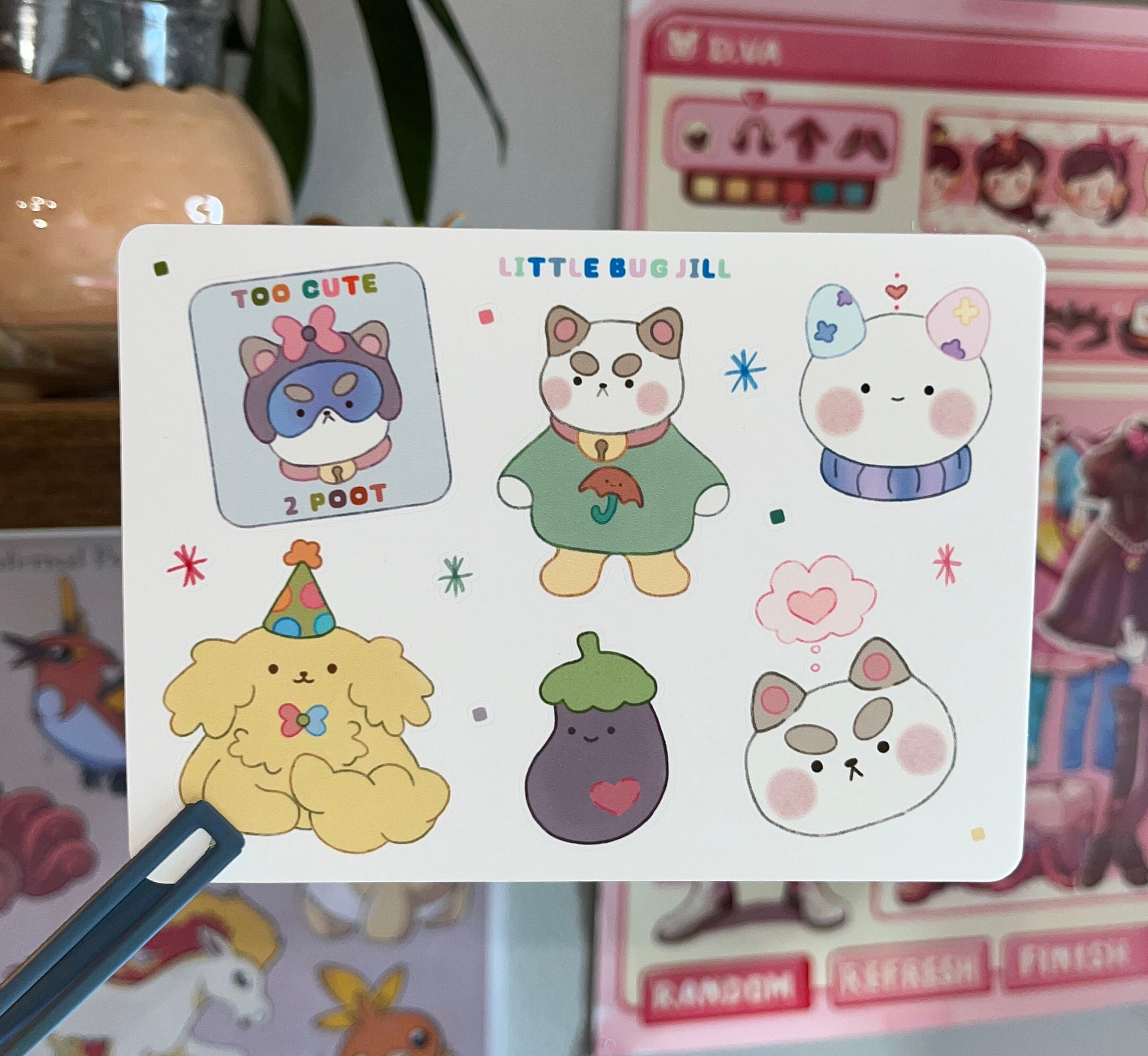 Chunky Cat Sticker Sheet - Etsy