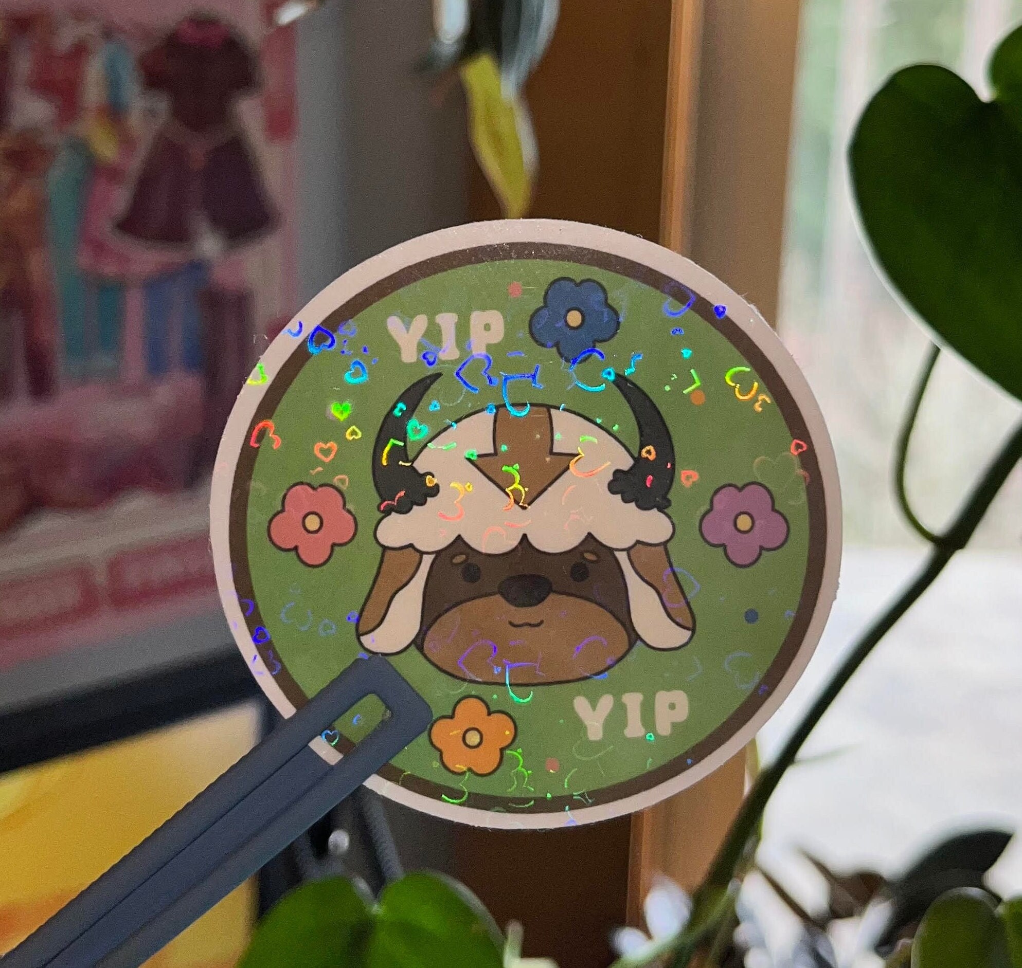 Holographic Appa Yip Yip Sticker 3 - Etsy