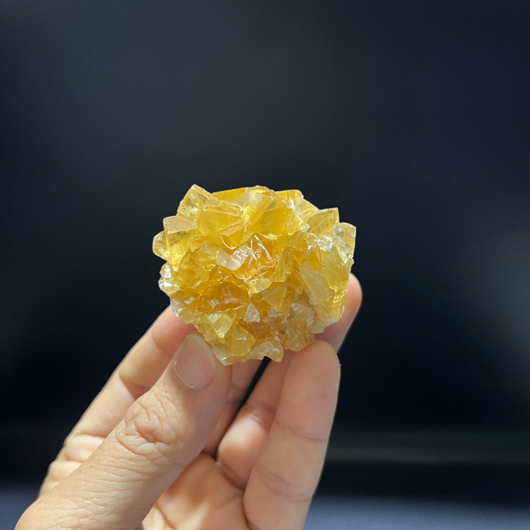Honey Calcite Raw Cluster From Fujian Rare Uv Reactive - Etsy