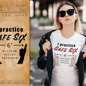 Social Distancing | 6 Feet | Covid 2020 | SVG | DXF | PNG + More ...