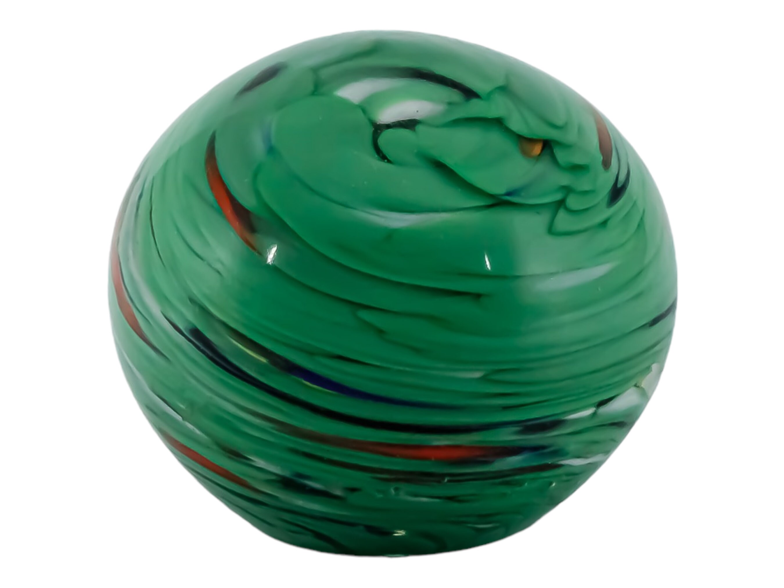 Murano Glass Paperweight Art Glass Green Multi Coloured - Etsy