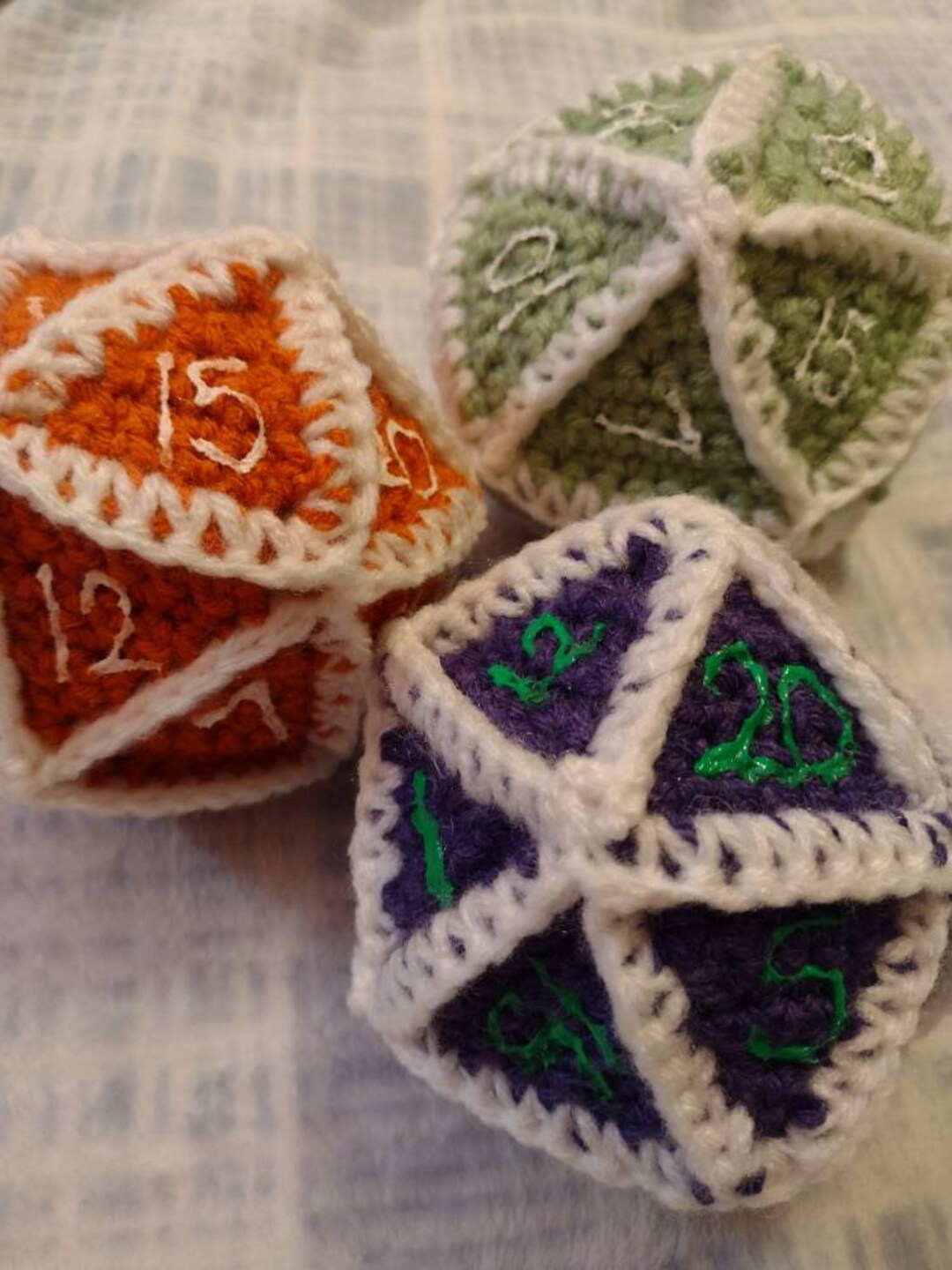 Crochet D20 20 Sided D&D Dice (read Description) - Etsy