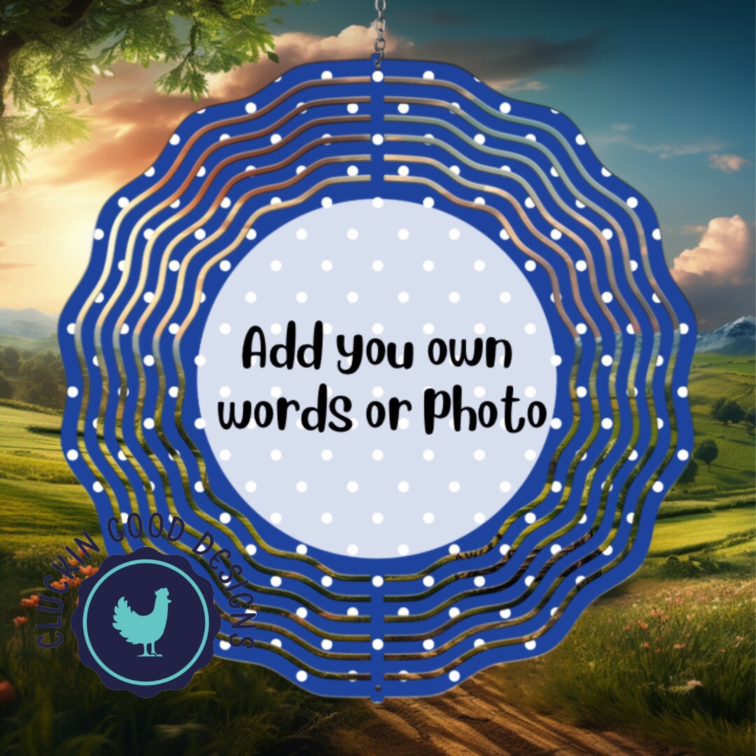 Wind Spinner,mss, Royal Blue Poka Dots, Custom, PNG, Digital, Digital ...