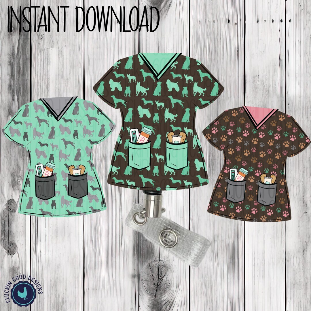 Scrub Top, MSS, Dog Scrub Top, Instant Download, Png, Digital, Badge ...