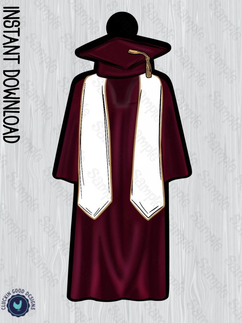 Graduation Gown, MSS, Maroon , Grad, Graduation,car Charm, Cap,gown ...