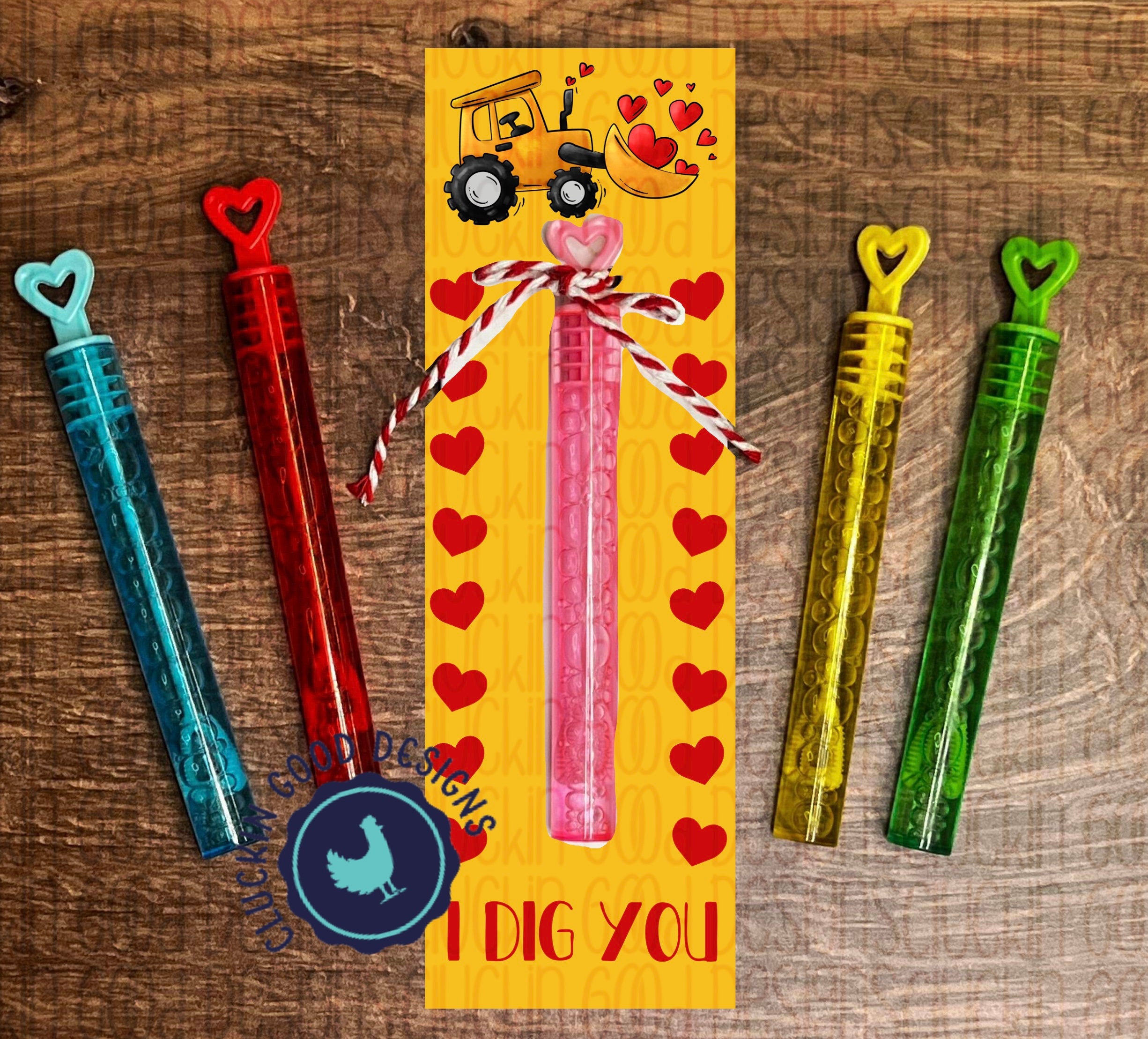 Bubble Holder, MSS, Bull Dozer, Valentines Day, Digital Download - Etsy