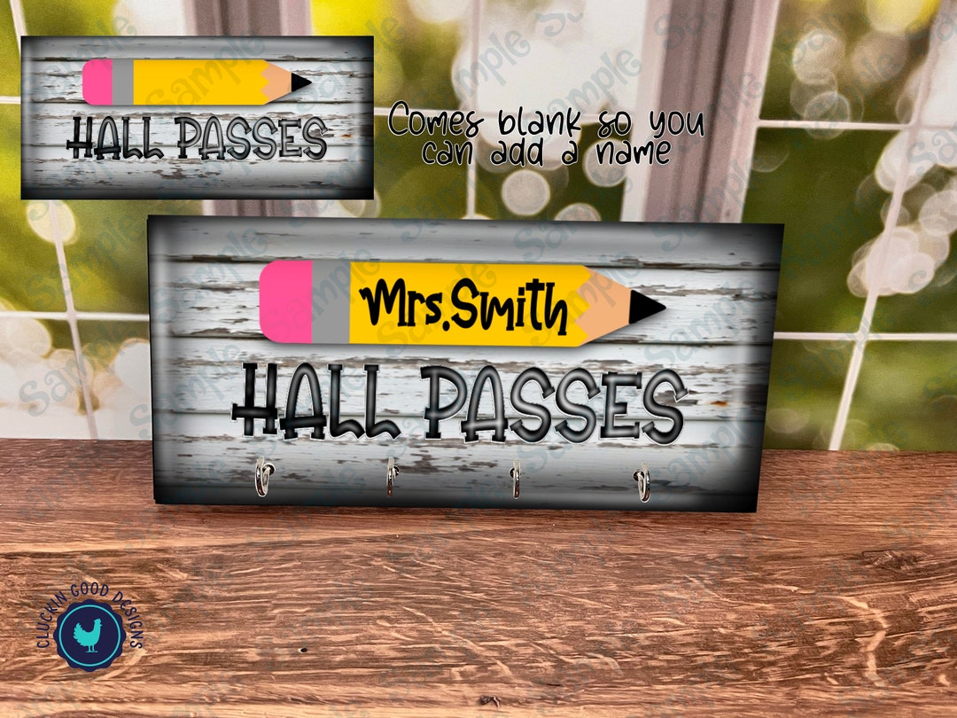 Key Hanger, MSS, Hall Passes, Teacher, Pencil, Custom, Digital Download ...