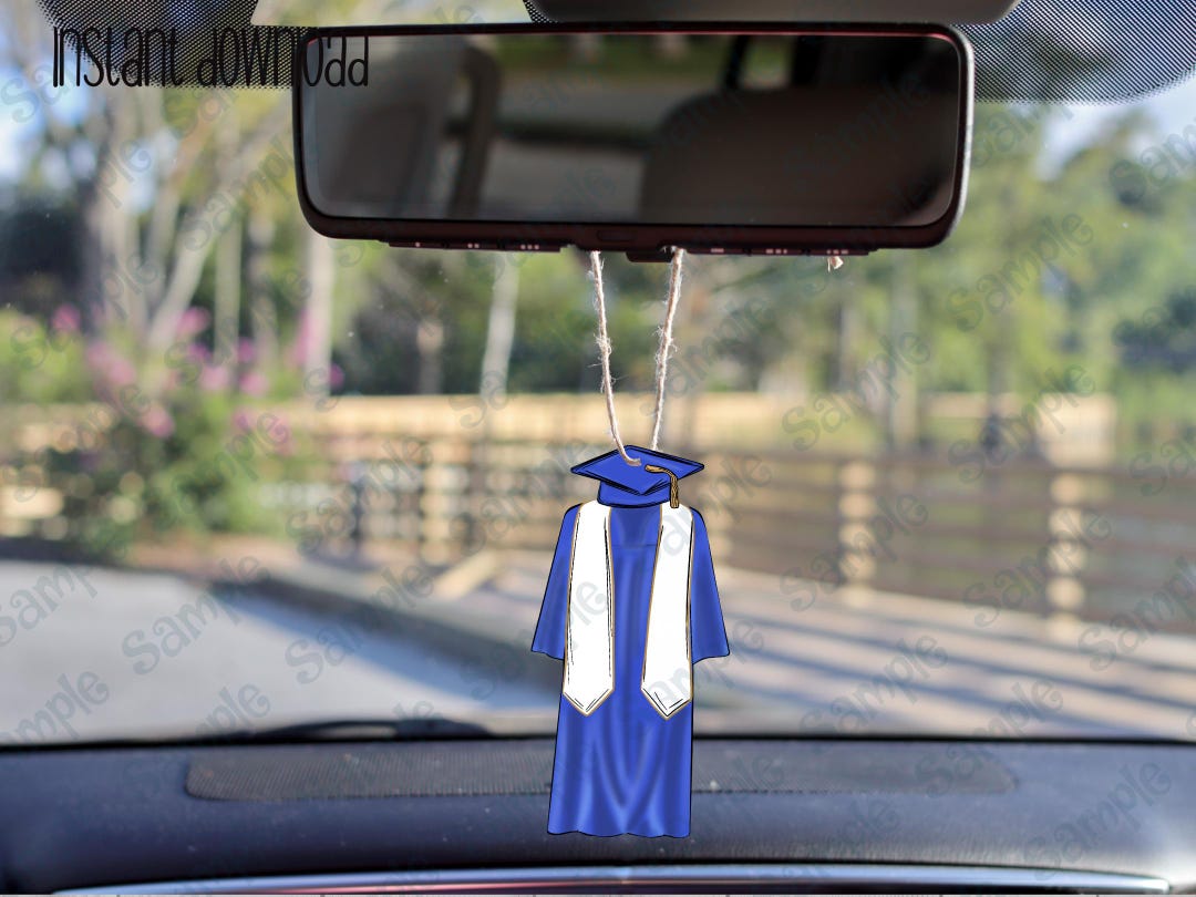 Graduation Gown, MSS, Blue 2, Grad, Graduation,car Charm, Cap,gown ...