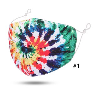 Tie Dye Cotton Face Mask - Etsy