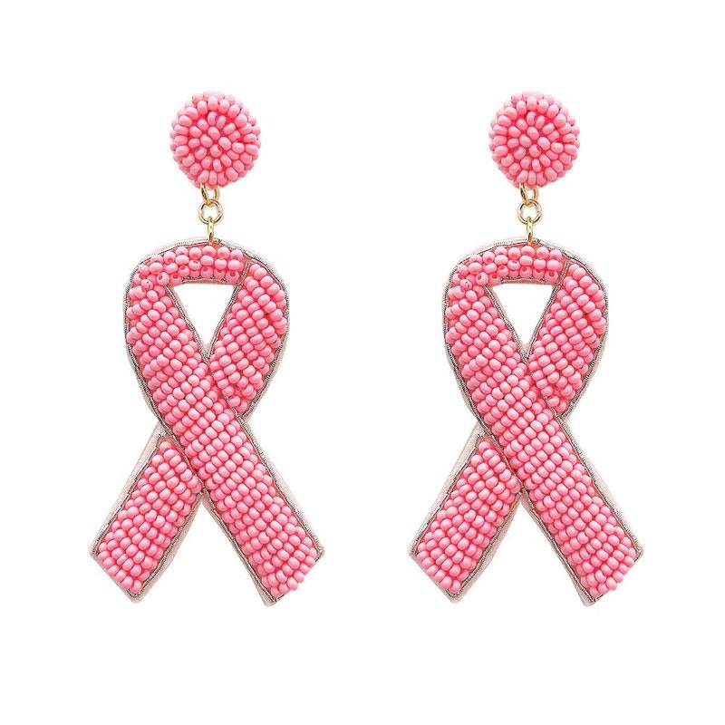 Pink Ribbon Beads - Etsy