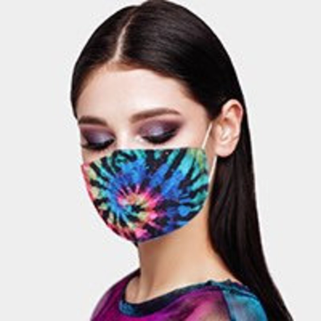 Tie Dye Cotton Face Mask - Etsy