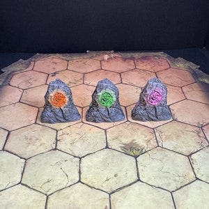 Miniature Summoning Stones - Painted Game Terrain for Dnd, D&D ...