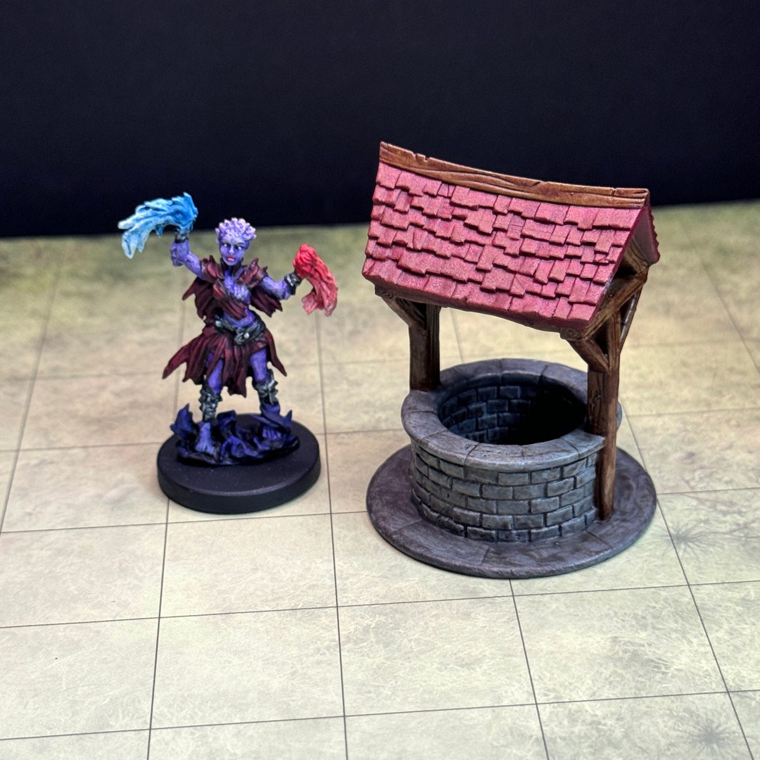 Miniature Well - Painted Game Terrain for Dnd, D&D, Pathfinder, Hero ...