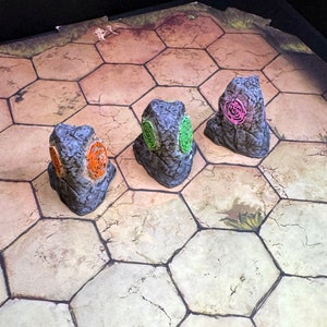 Miniature Summoning Stones - Painted Game Terrain for Dnd, D&D ...
