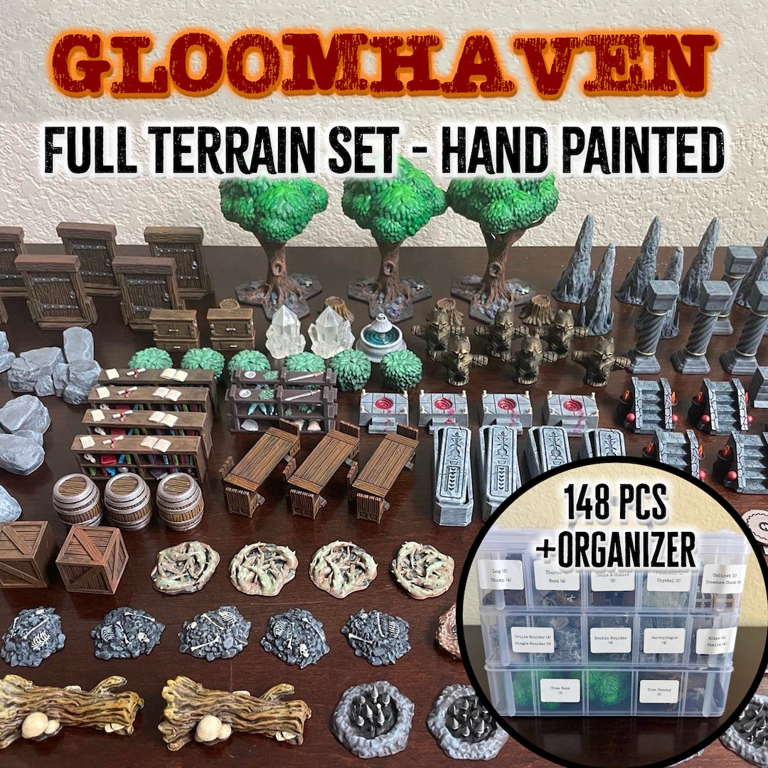 Gloomhaven Terrain Set - PAINTED (148 Pieces) Full 3D Terrain Set ...