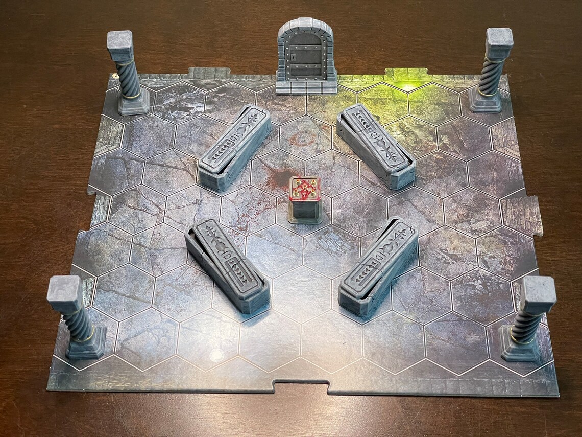 Miniature Temple or Tomb Set - Painted Game Terrain for Dnd, D&D ...