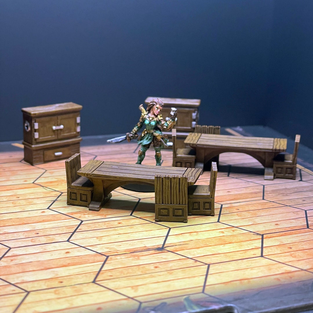 Gloomhaven Tables and Cabinets - 28mm Painted Game Terrain for ...