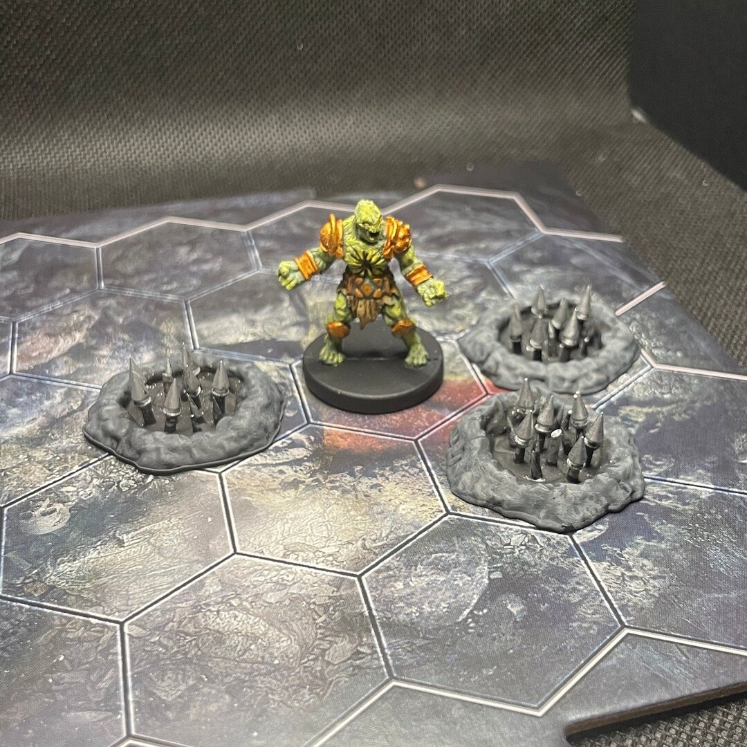 Spike Pit Traps - 28mm Painted Game Terrain for Frosthaven, Gloomhaven ...