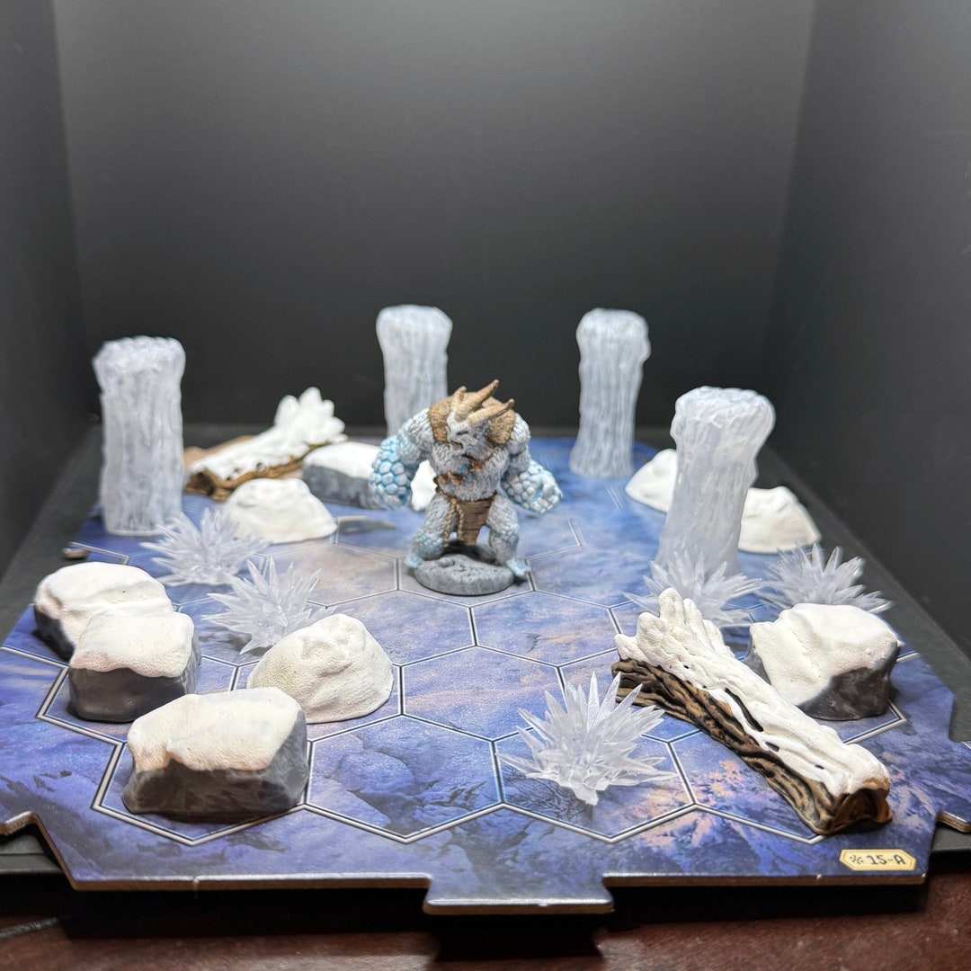 Dnd Snow Terrain Set - Painted Game Terrain for D&D, Tabletop Games ...