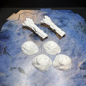 Dnd Snow Terrain Set - Painted Game Terrain for D&D, Tabletop Games ...