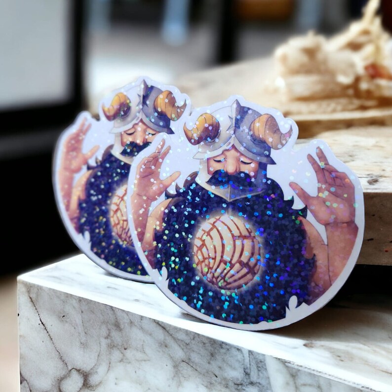 Holographic Cute Senshi Bread Sticker Water-resistant Dungeon Meshi Fan ...