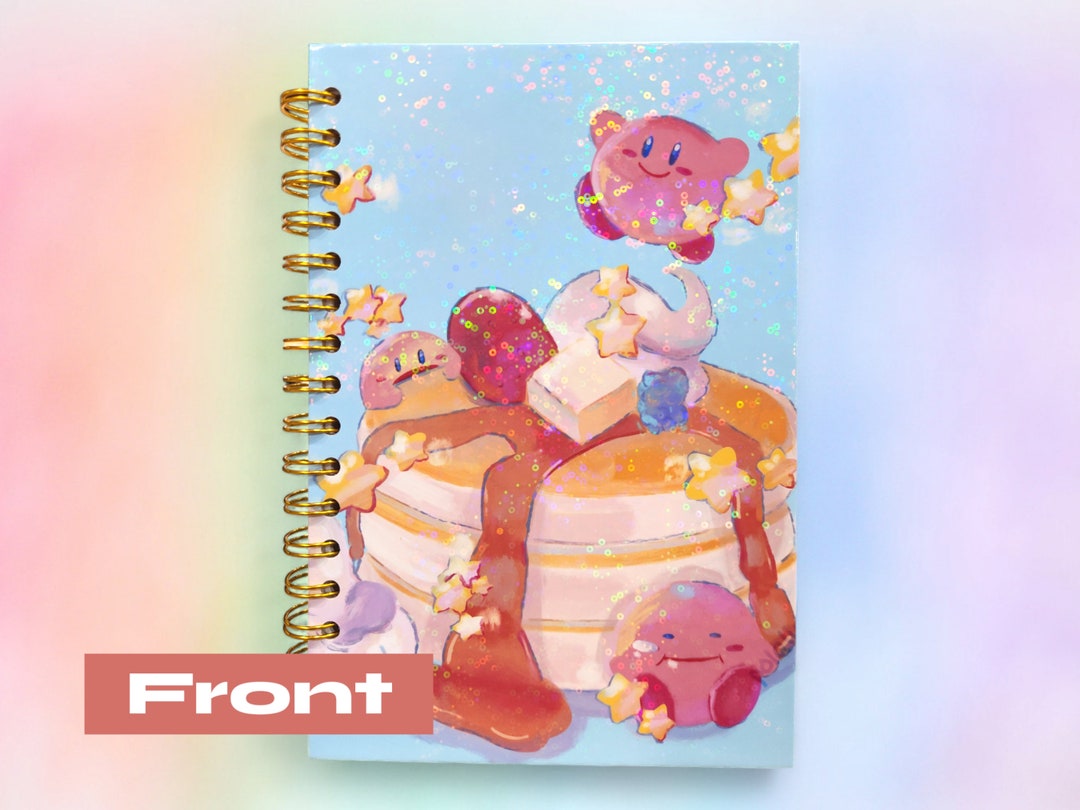 Cute Colorful Kirby Pancakes Blank Spiral Notebook - Etsy