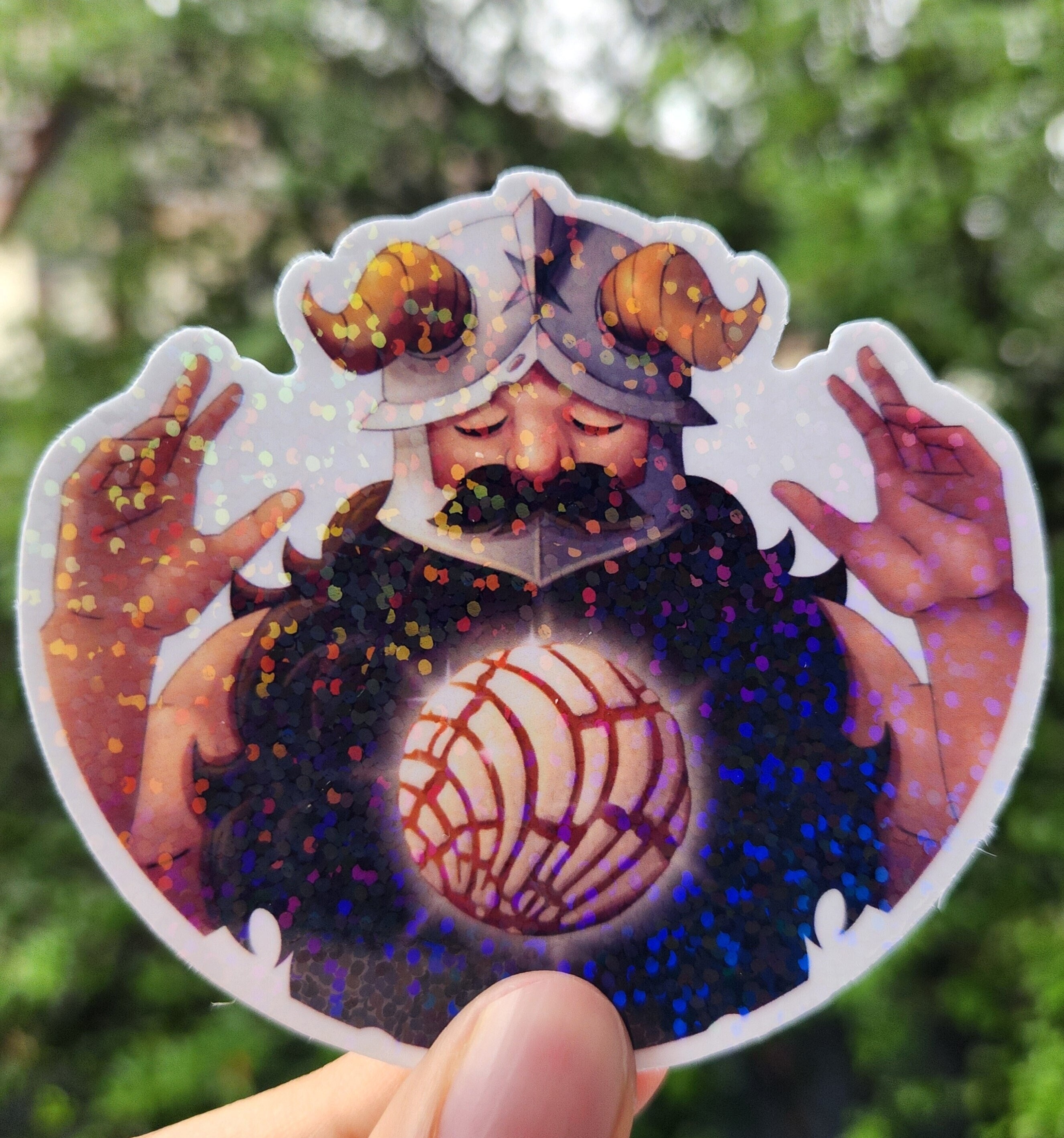 Holographic Cute Senshi Bread Sticker Water-resistant Dungeon Meshi Fan ...