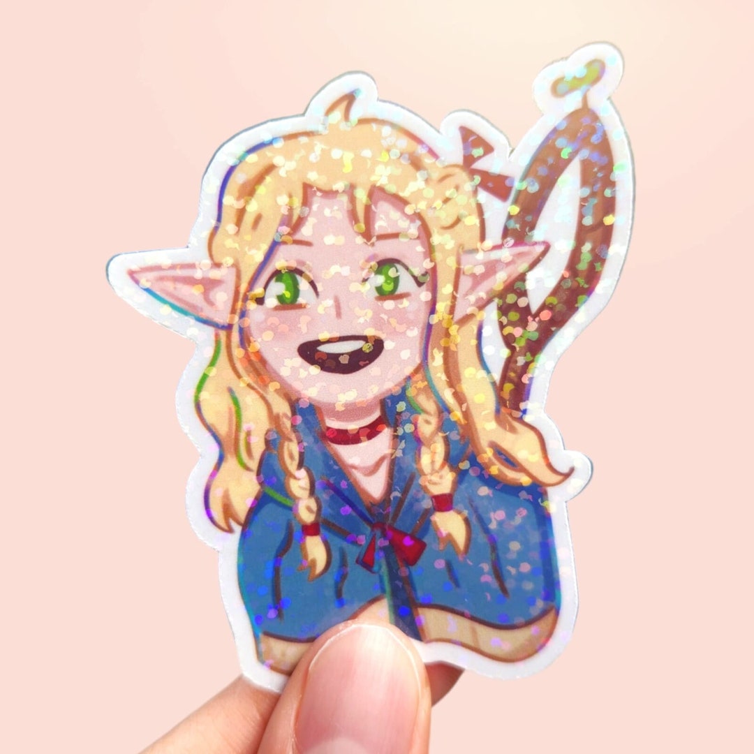 Holographic Marcille Sticker Water-resistant Dungeon Meshi Anime Art ...