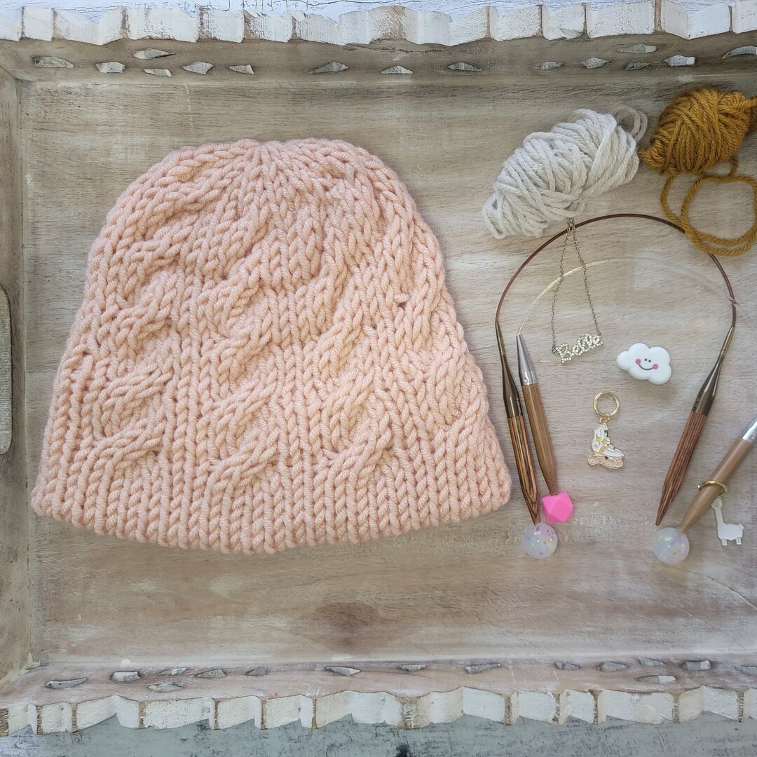 Knitting Pattern | Sweater Weather Double Brim Beanie 2 - Etsy