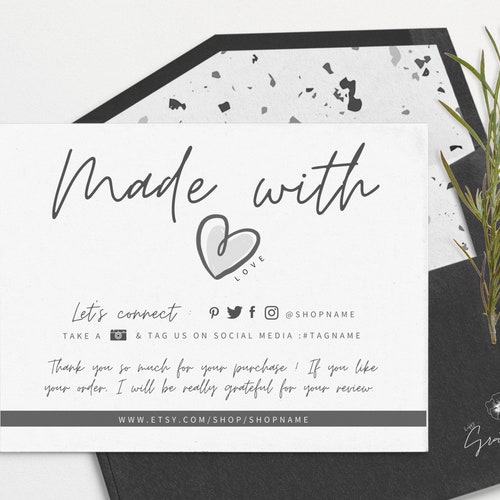 EDITABLE Business Thank You Card Printable Modern Thanks for - Etsy