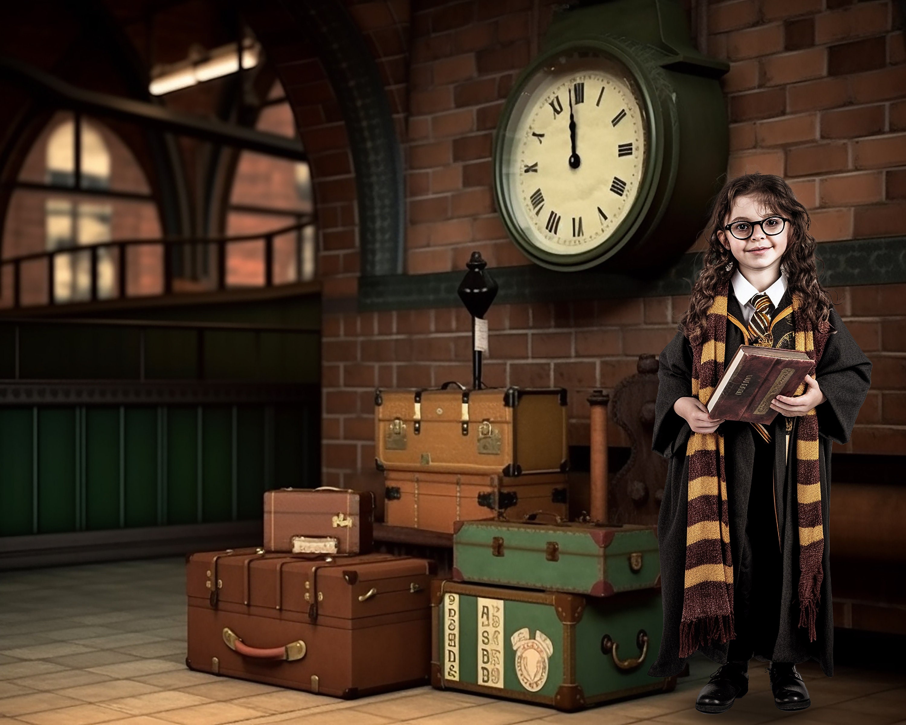 THREE PACK Magical Wizard Train Station Digital Backgrounds. - Etsy