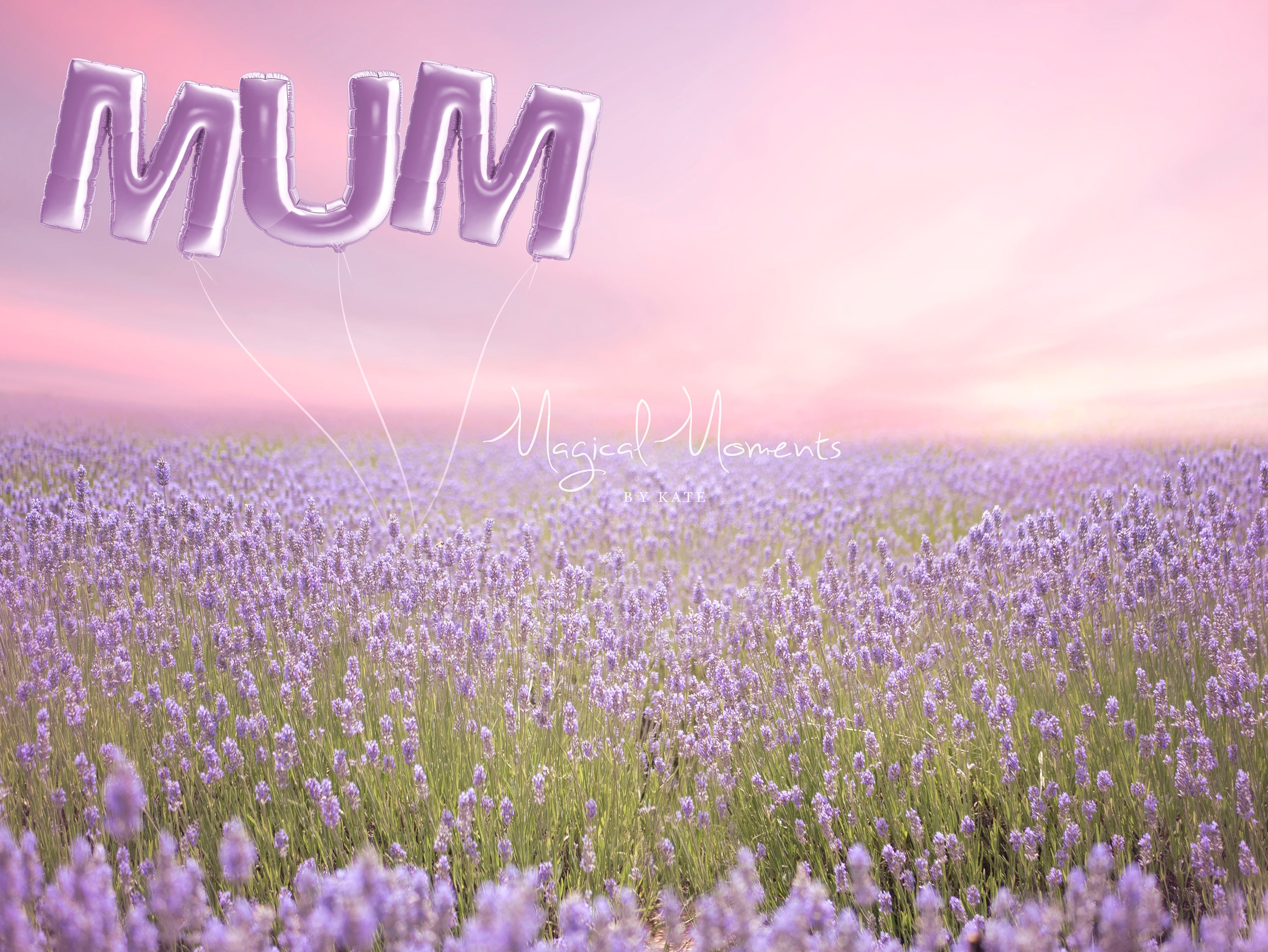 Mother's Day Dreamy Digital Background. MUM Balloon | Etsy