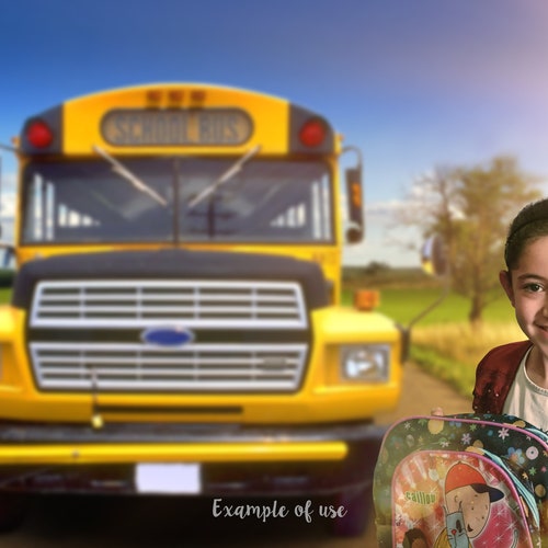 Back to School / SCHOOL BUS Backdrop/ End of School/ Summer/ - Etsy