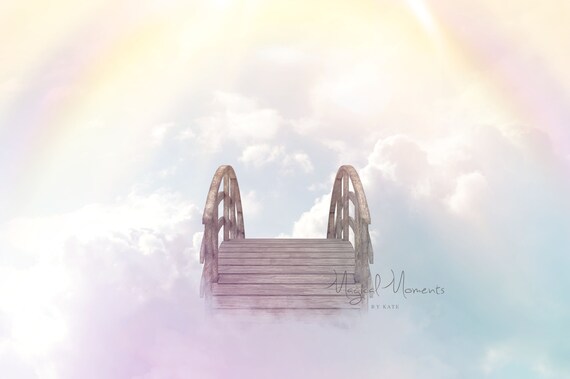 Beautiful Rainbow Bridge Digital Backdrop. Pet Memorial - Etsy UK