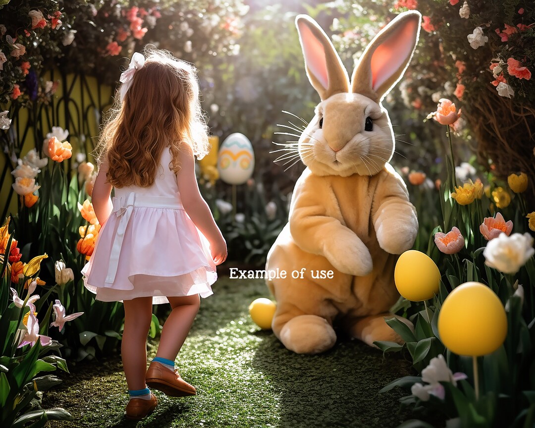 Easter Digital Background! Bunny Digital Backdrop for Photographers ...