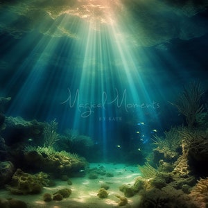 3 PACK! Beautiful Mermaid Backgrounds! Underwater Digital Backdrops for ...