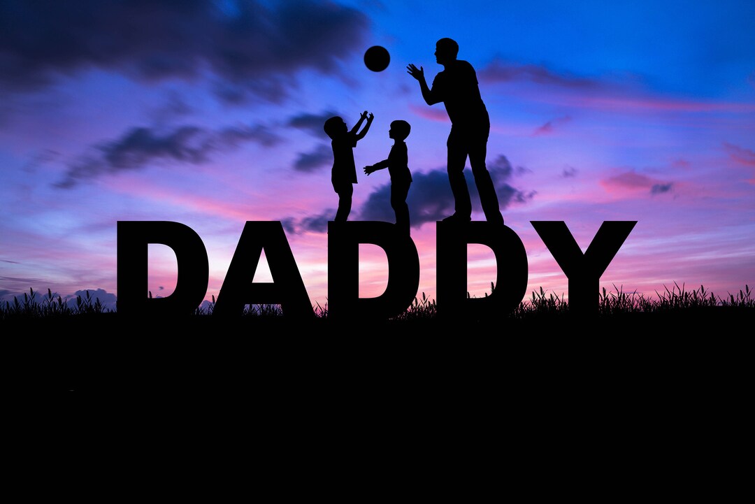 Father's Day DADDY Digital Background. Other Names Available. Backdrop ...