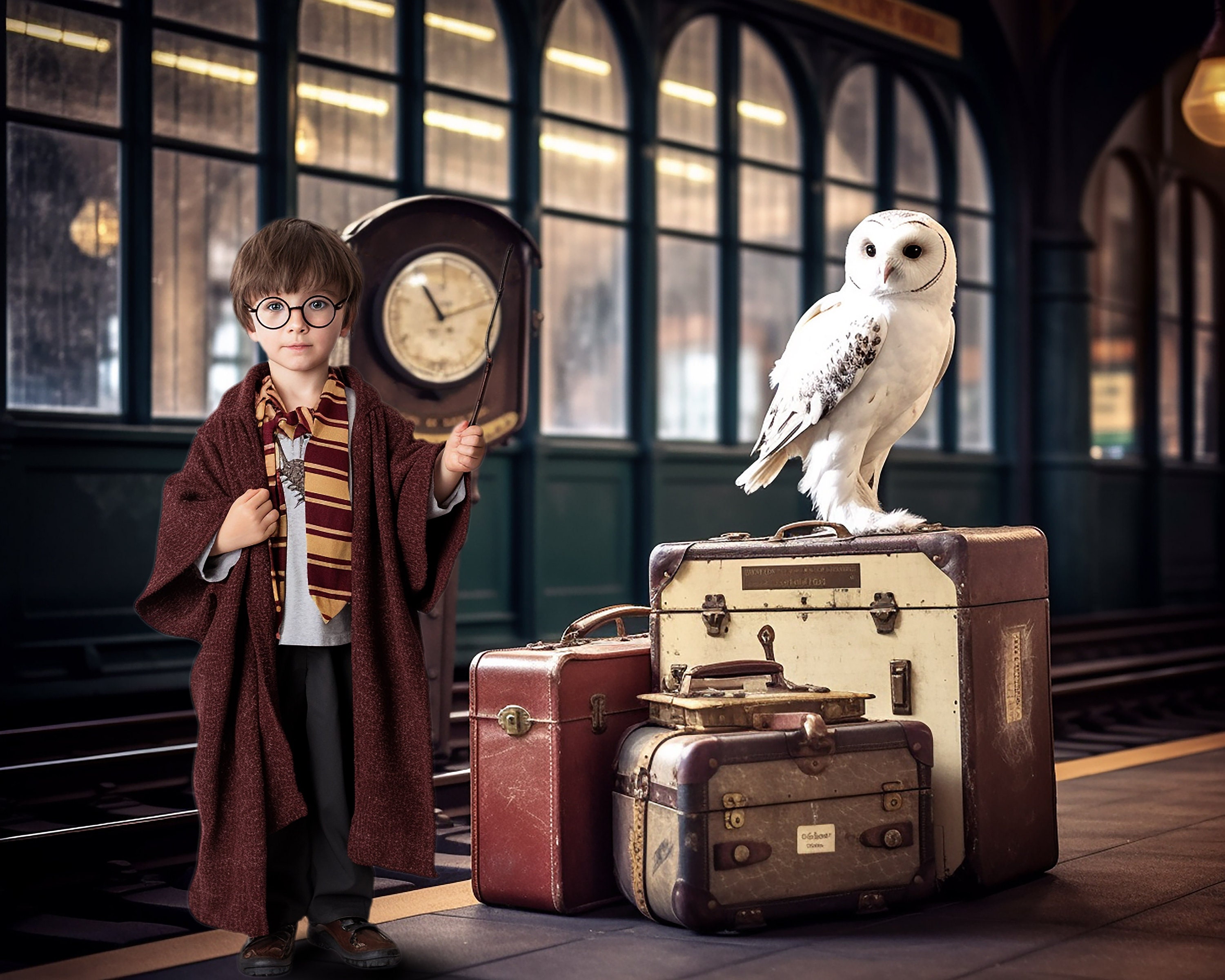 THREE PACK Magical Wizard Train Station Digital Backgrounds. - Etsy