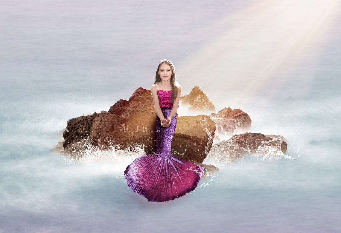Mermaid Digital Background. Little Mermaid Digital Backdrop. - Etsy