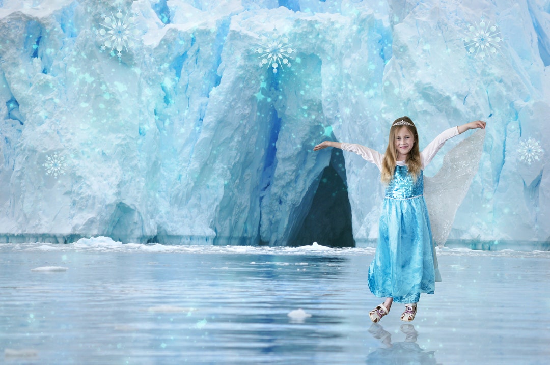 Frozen Digital Background. Ice Skating Backdrop. Instant Download. - Etsy