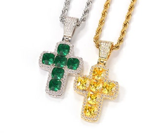Iced Out Cross Chain - Etsy
