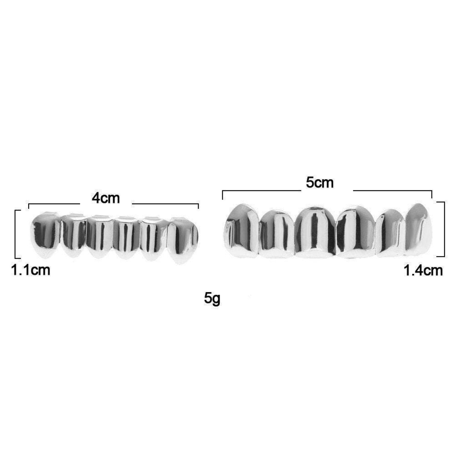 14K Gold 5X Layered 6 Teeth Grillz Gold Grillz Top and | Etsy