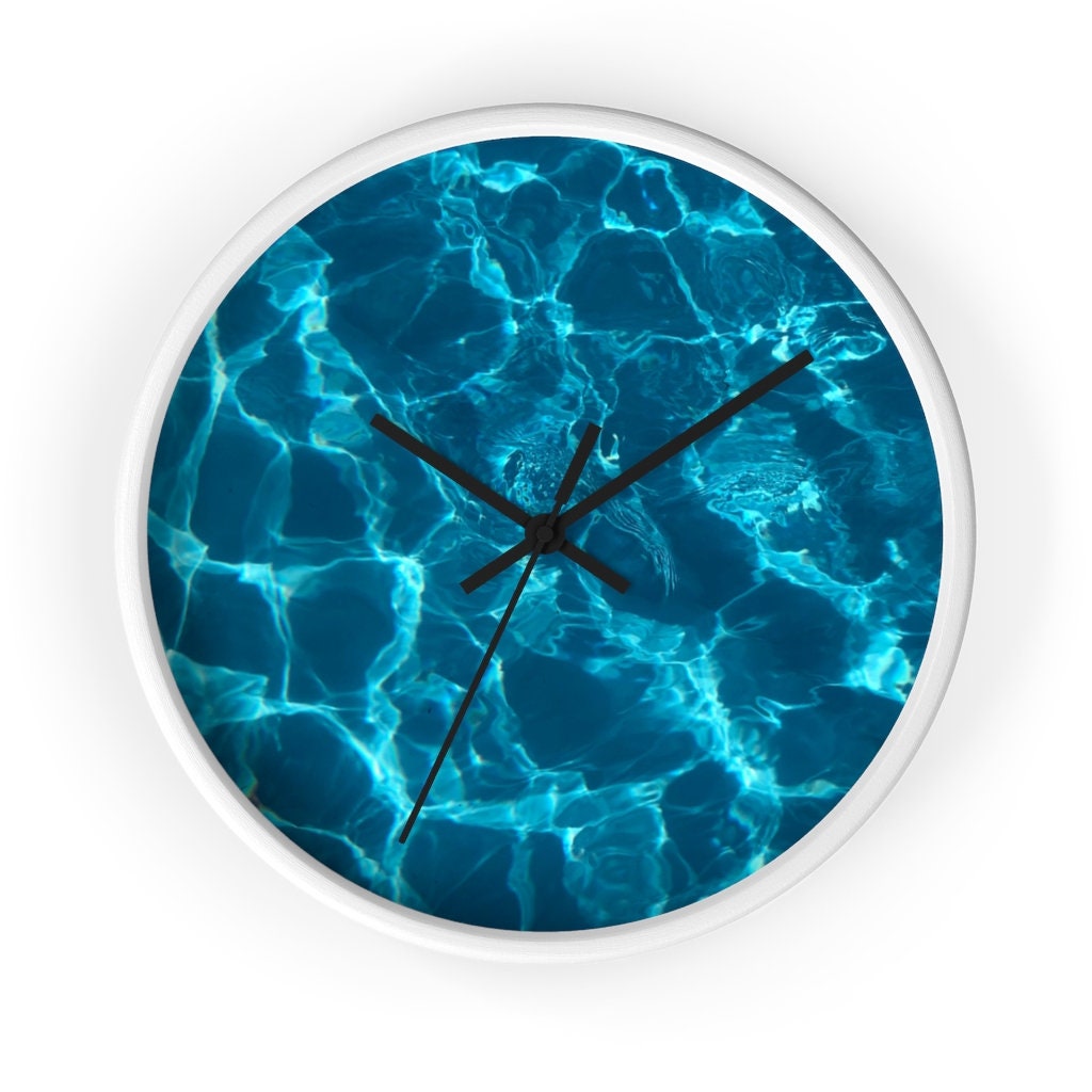 Blue Under Water Clock Ocean Clock Water Background Hand - Etsy